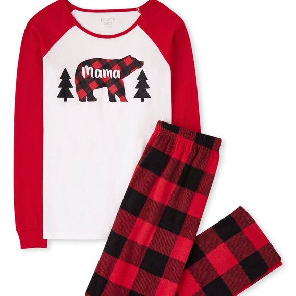 Intimates & Sleepwear | Womens Family Bear Buffalo Plaid Cotton And ...